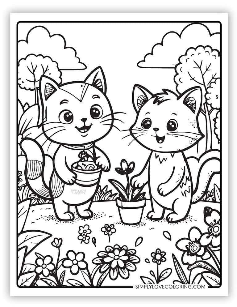 Cute Kitten Coloring Pages (Free PDF Printables) - Simply Love Coloring