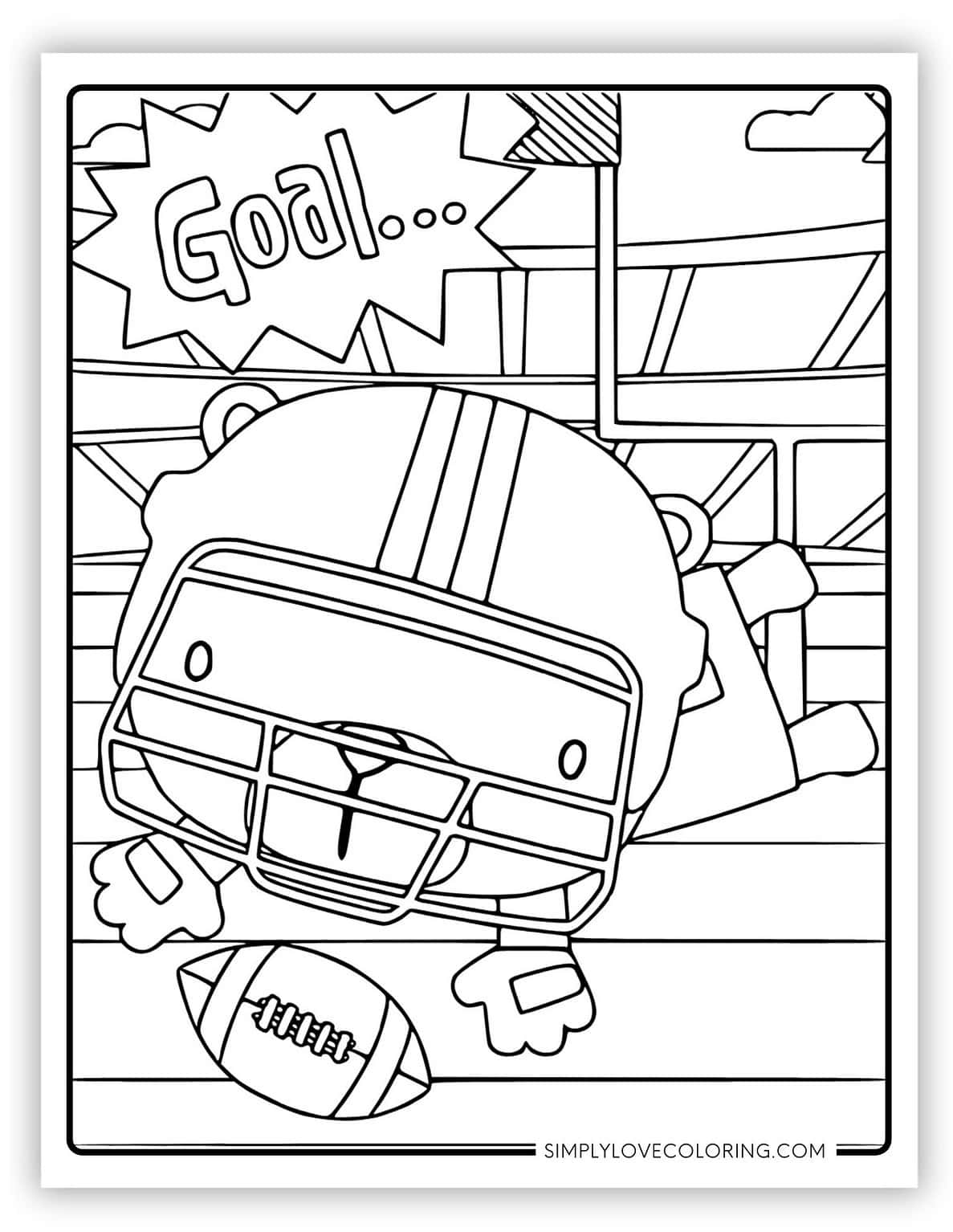 Fun Football Coloring Pages (Free PDF Printables) - Simply Love Coloring