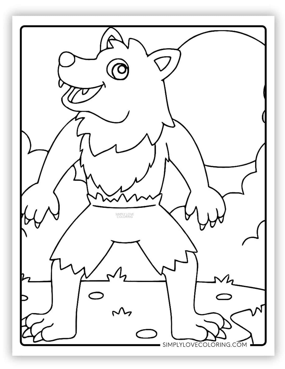 Werewolf Coloring Pages (Free PDF Printables) - Simply Love Coloring
