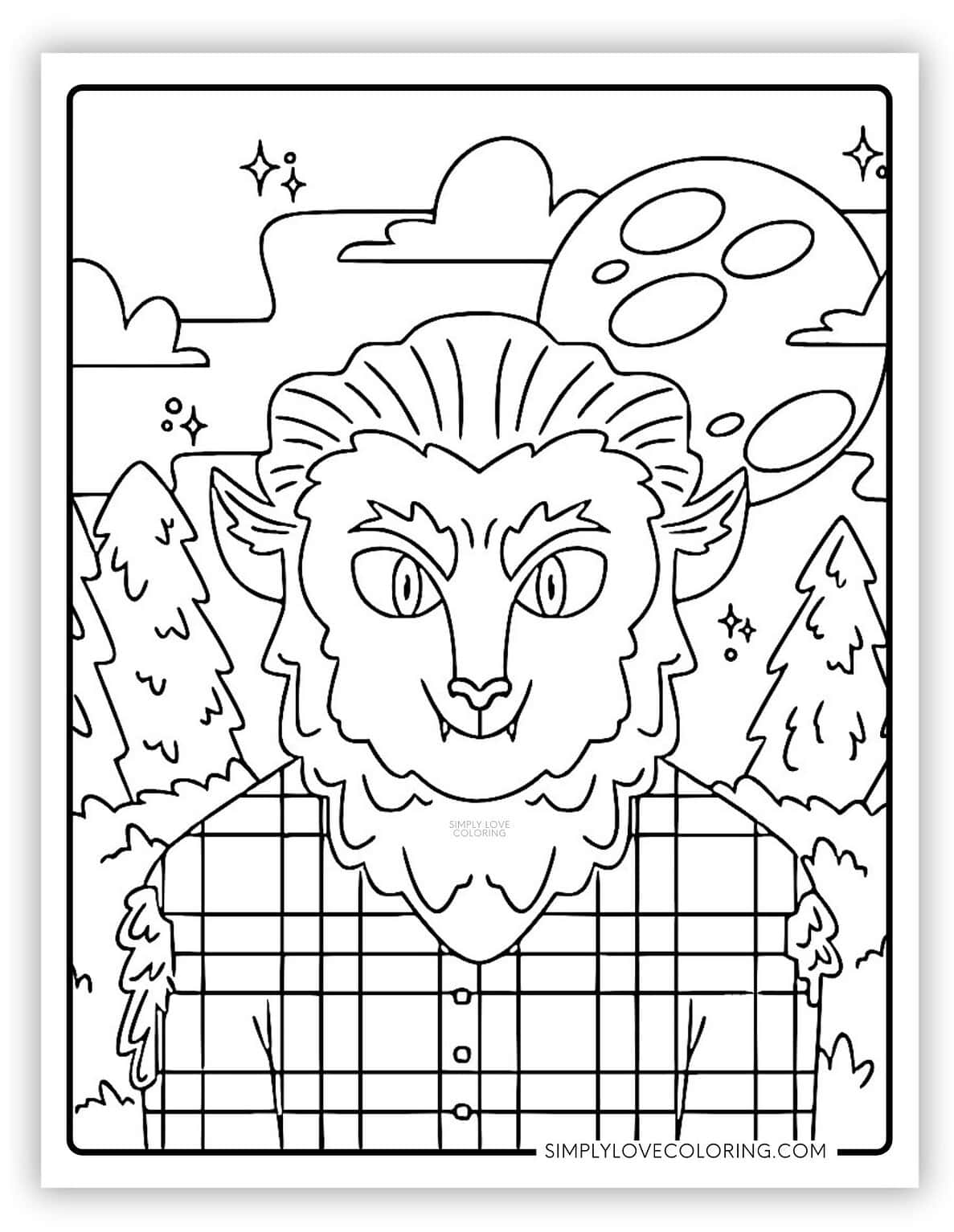 Werewolf Coloring Pages (Free PDF Printables) - Simply Love Coloring