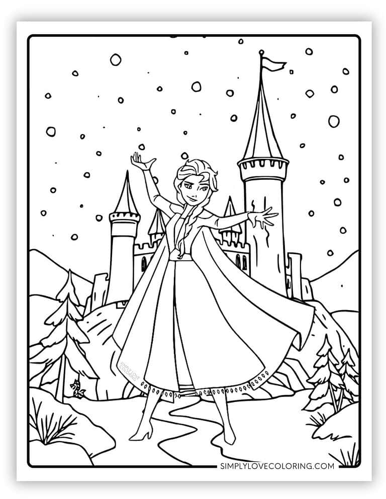 Elsa Coloring Pages (Free PDF Printables) - Simply Love Coloring