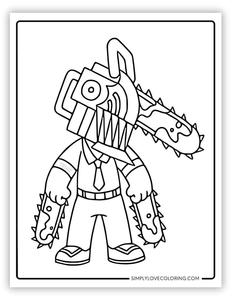 Chainsaw Man Coloring Pages (Free PDF Printables) - Simply Love Coloring