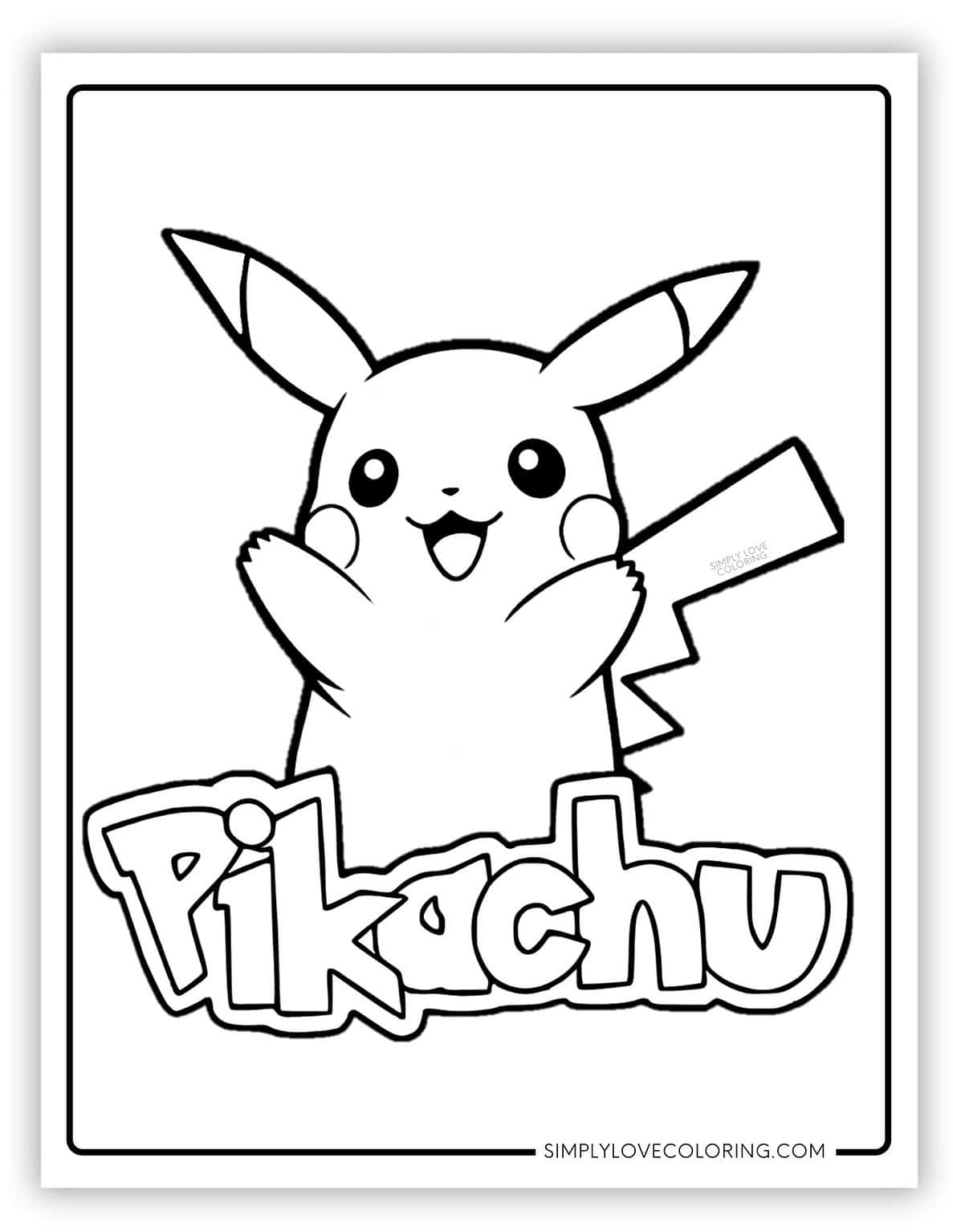 Pikachu Coloring Pages (Free PDF Printables) - Simply Love Coloring