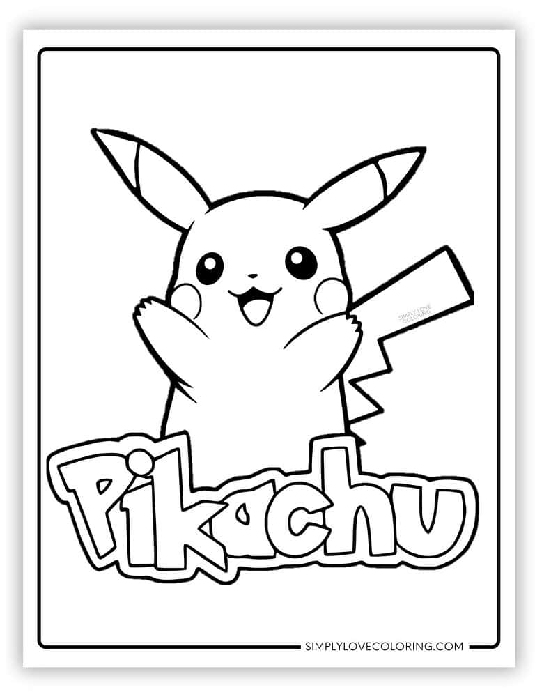 Pikachu Coloring Pages (Free PDF Printables) - Simply Love Coloring