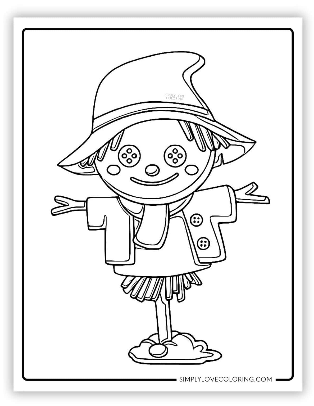 Scarecrow Coloring Pages (Free PDF Printables) - Simply Love Coloring