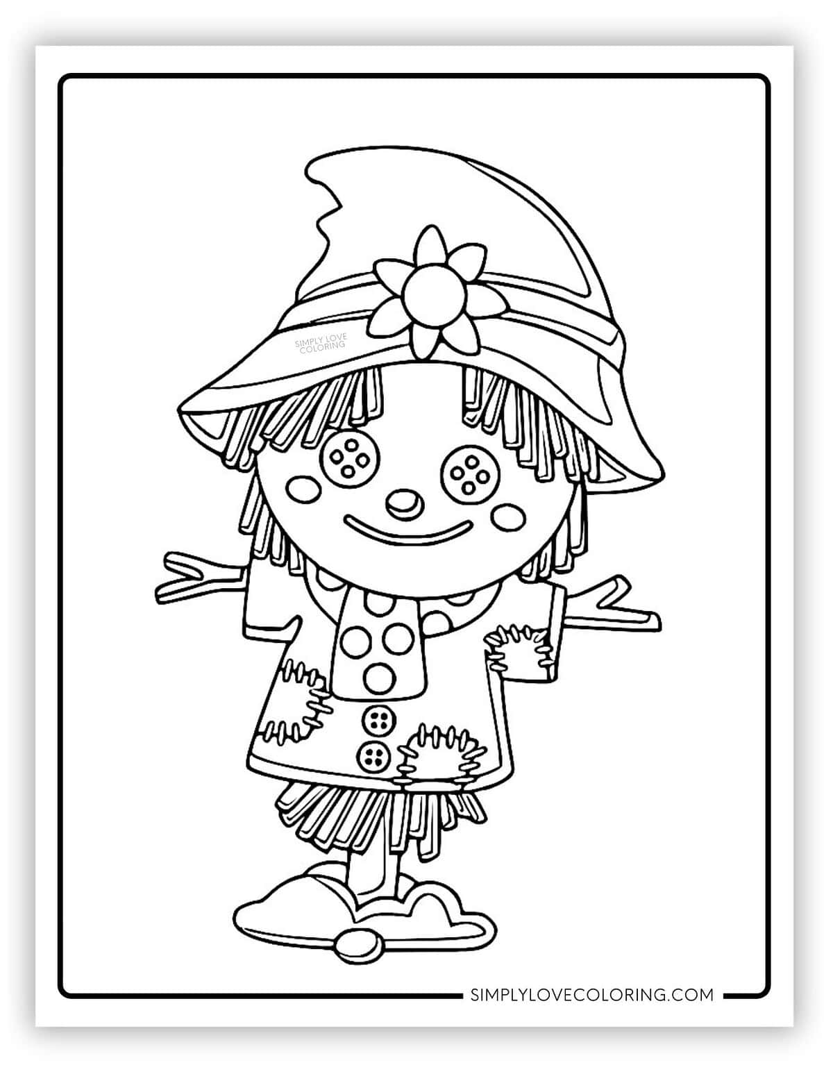 Scarecrow Coloring Pages (Free PDF Printables) - Simply Love Coloring