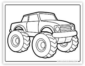 Monster Truck Coloring Pages - Simply Love Coloring