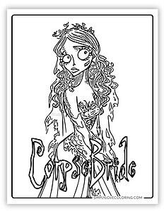 Corpse Bride Coloring Pages (Free PDF Printables) - Simply Love Coloring