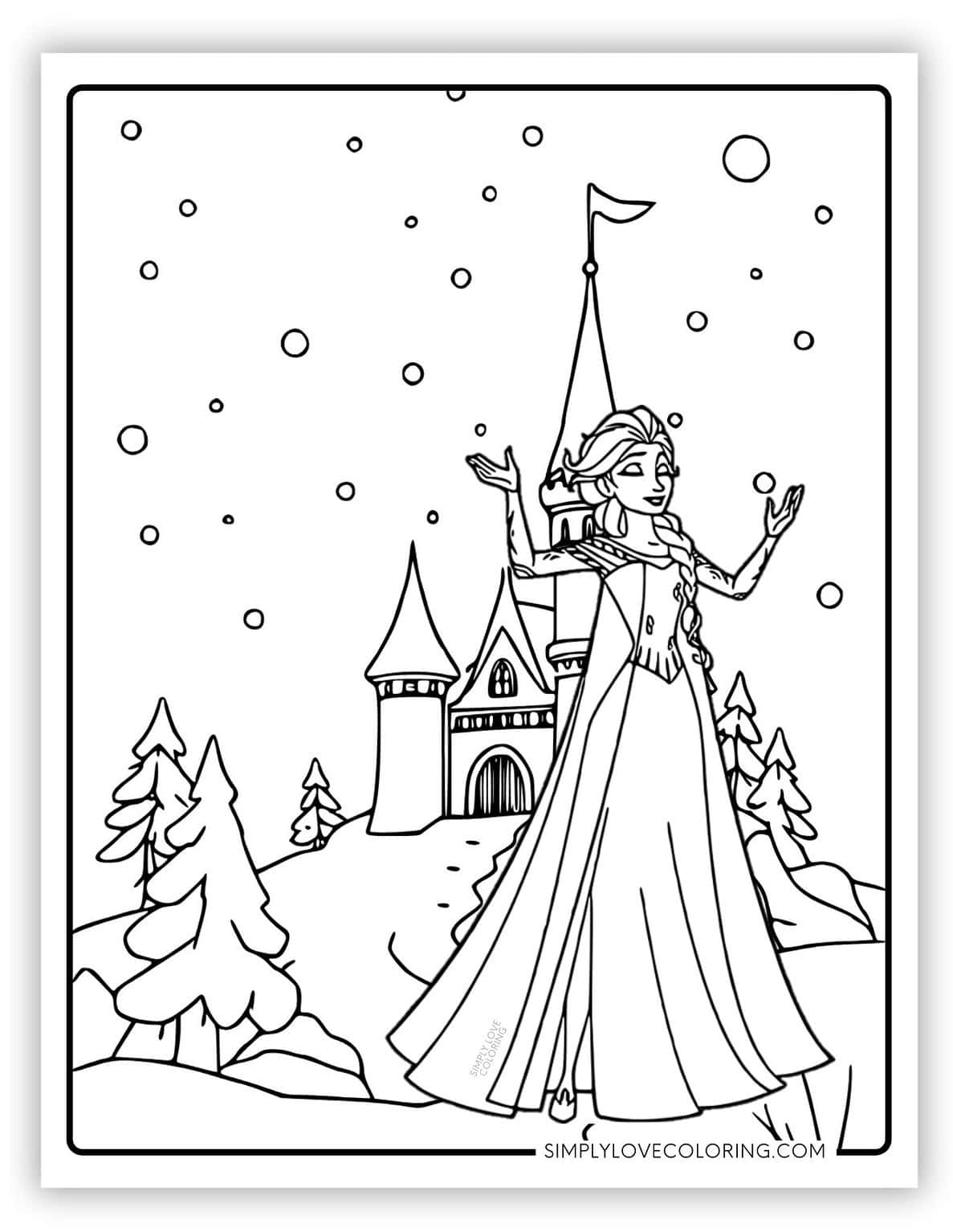 Elsa Coloring Pages (Free PDF Printables) - Simply Love Coloring