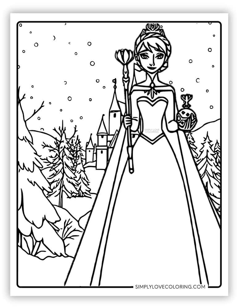Elsa Coloring Pages (Free PDF Printables) - Simply Love Coloring
