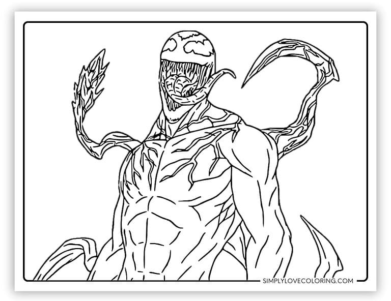 Carnage Coloring Pages (Free PDF Printables) - Simply Love Coloring