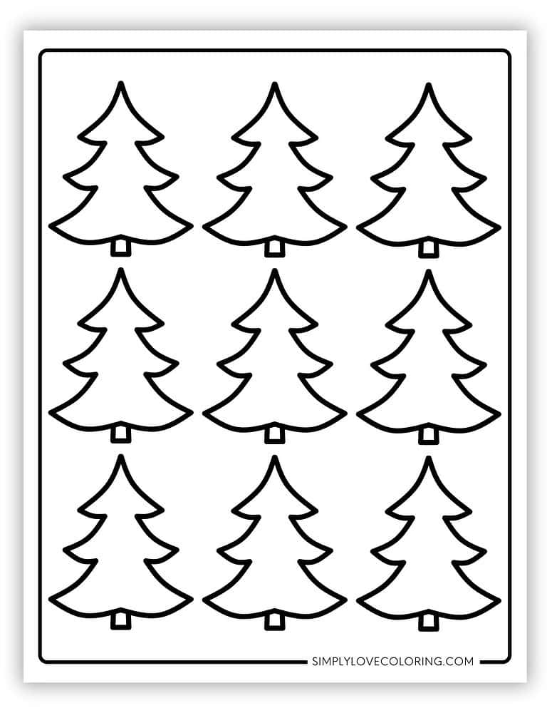 Christmas Tree Templates (Free PDF Printables) - Simply Love Coloring