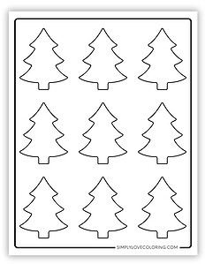 Christmas Tree Templates (Free PDF Printables) - Simply Love Coloring