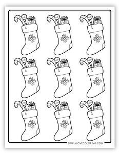 Christmas Stocking Templates (Free PDF Printables) - Simply Love Coloring