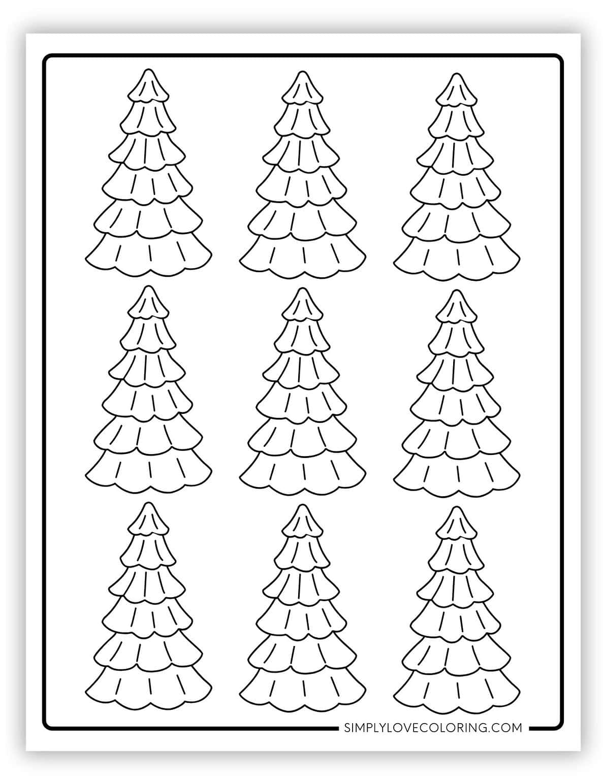 Christmas Tree Templates (Free PDF Printables) - Simply Love Coloring