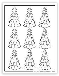 Christmas Tree Templates (Free PDF Printables) - Simply Love Coloring