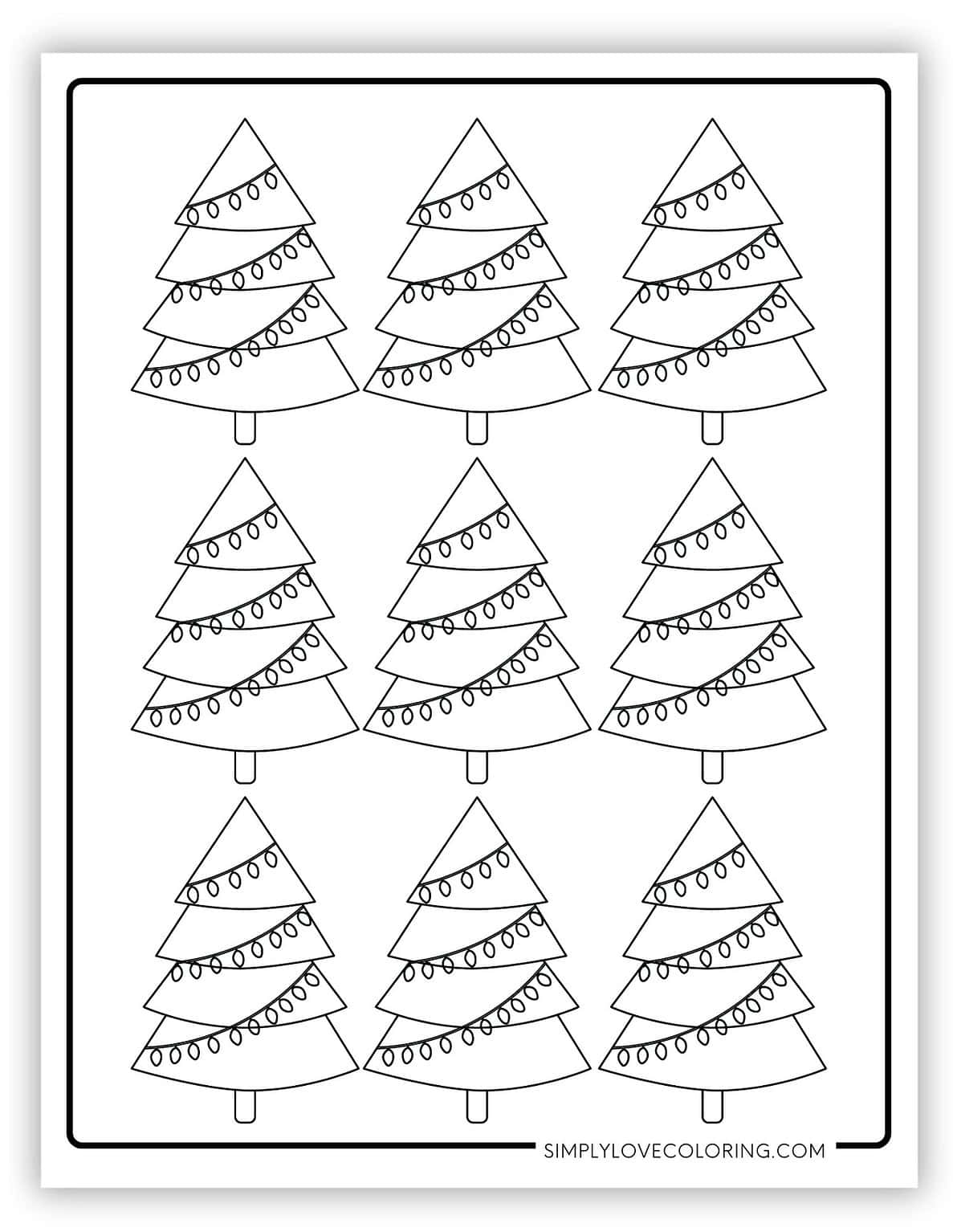 Christmas Tree Templates (Free PDF Printables) - Simply Love Coloring