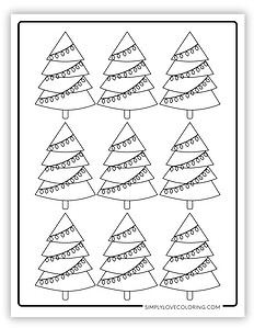 Christmas Tree Templates (Free PDF Printables) - Simply Love Coloring