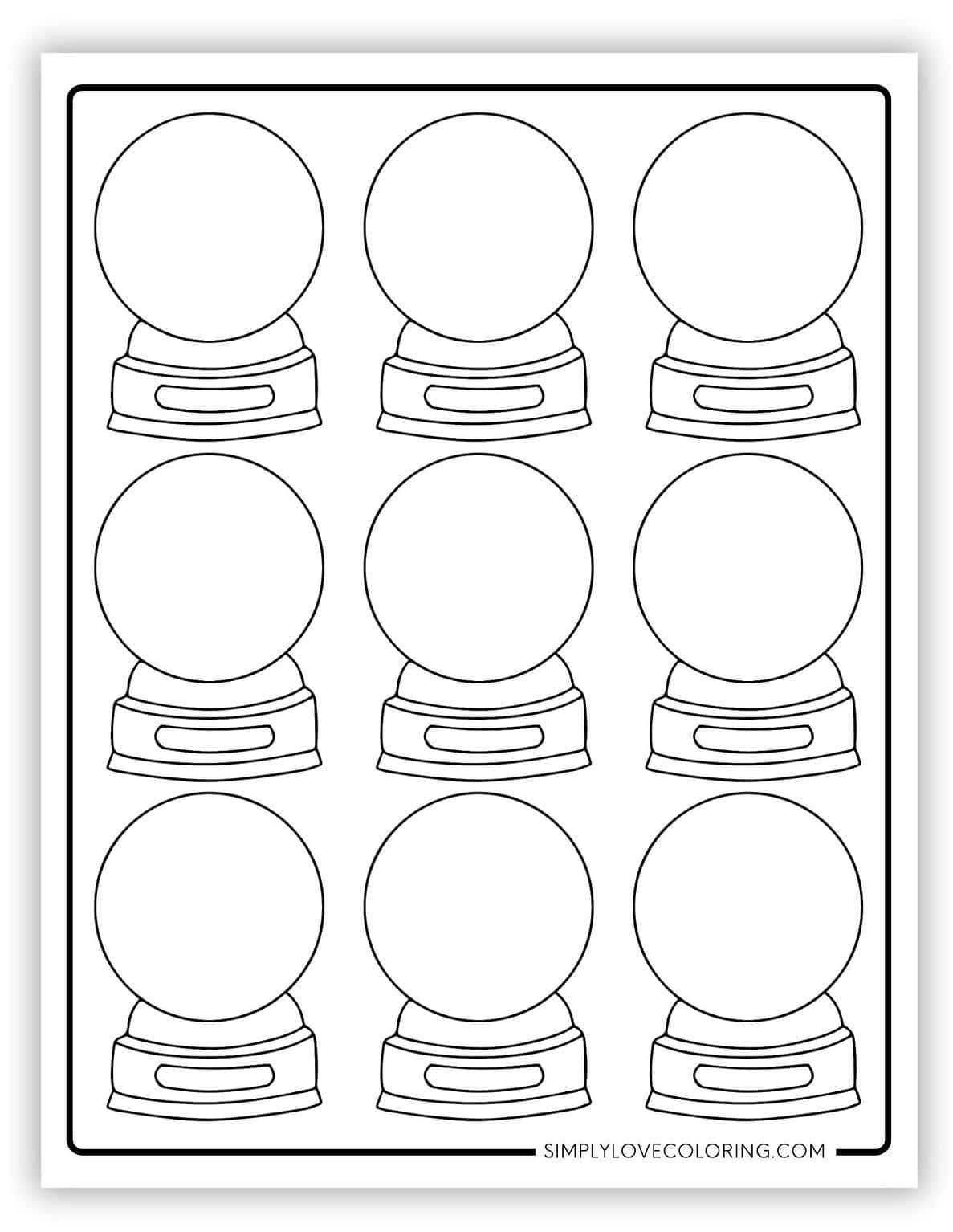 Snow Globe Templates (Free PDF Printables) - Simply Love Coloring