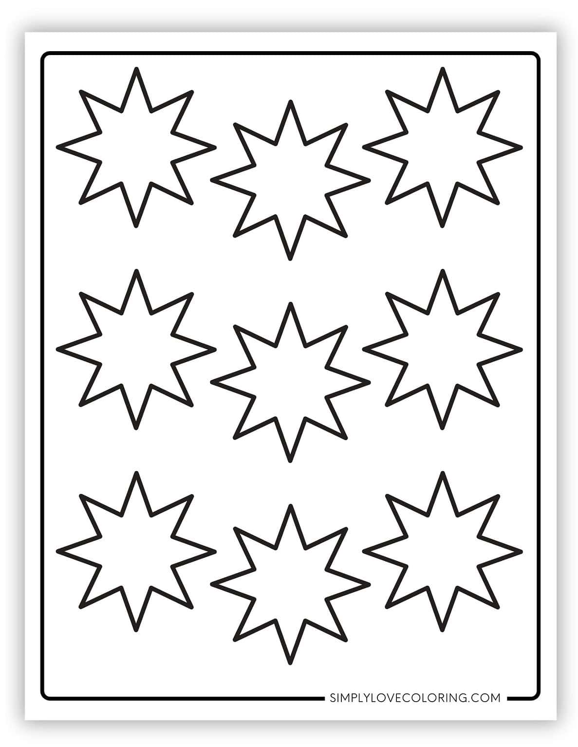 Star Templates (Free PDF Printables) - Simply Love Coloring