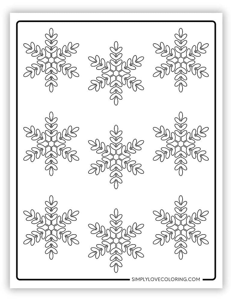 Snowflake Templates (Free PDF Printables) - Simply Love Coloring