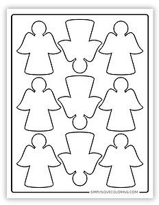Angel Templates (Free PDF Printables) - Simply Love Coloring