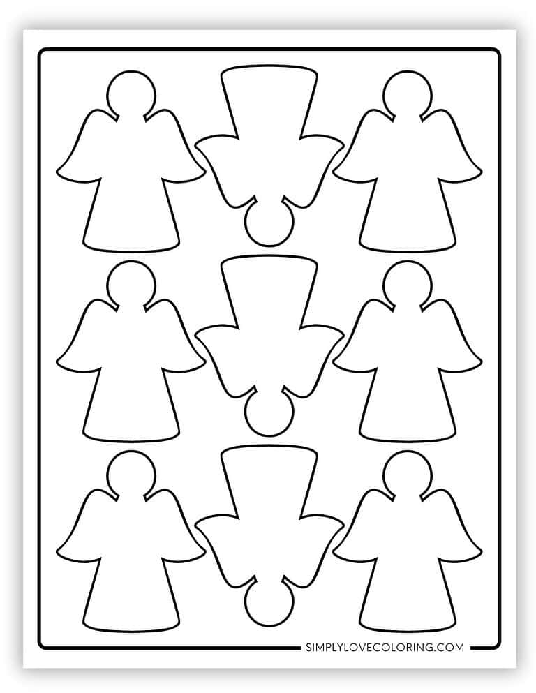 Angel Templates (Free PDF Printables) – Simply Love Coloring