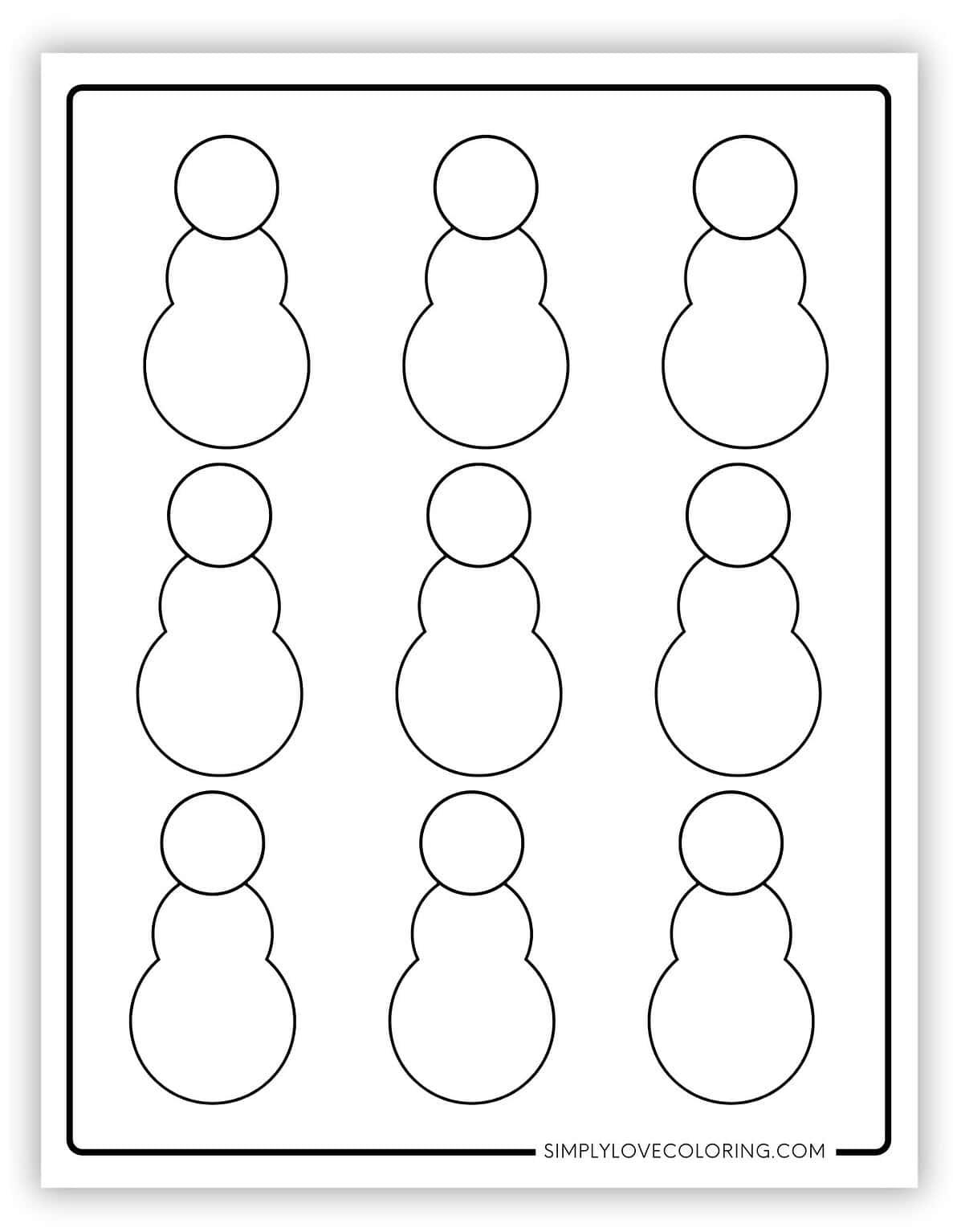 Snowman Templates (Free PDF Printables) - Simply Love Coloring