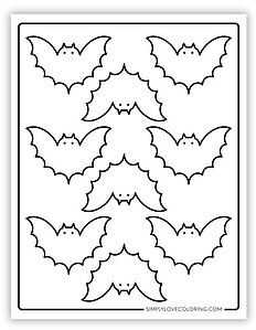Bat Templates (Free PDF Printables) - Simply Love Coloring
