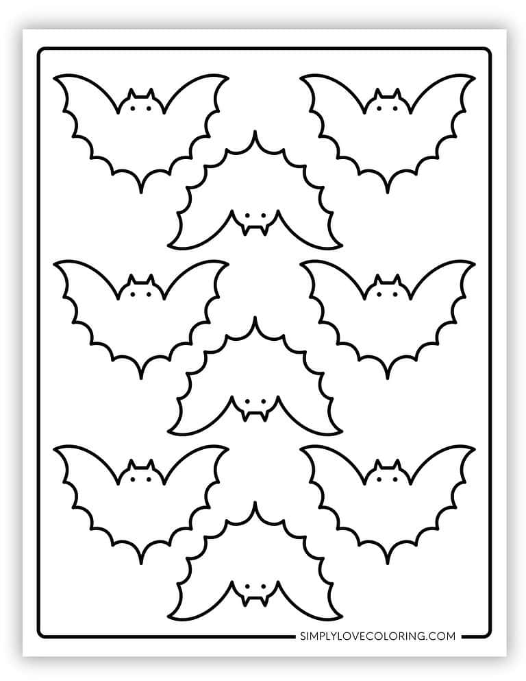 Bat Templates (Free PDF Printables) - Simply Love Coloring