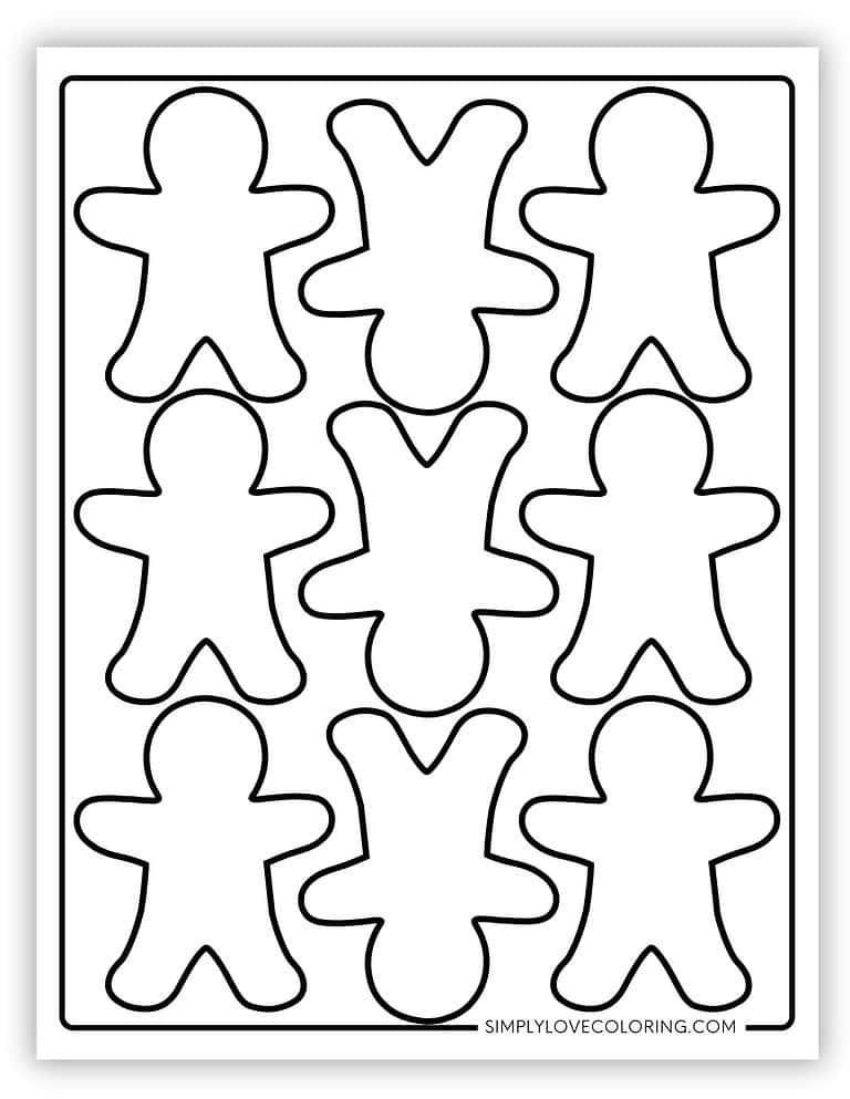 Gingerbread Man Templates (Free PDF Printables) - Simply Love Coloring