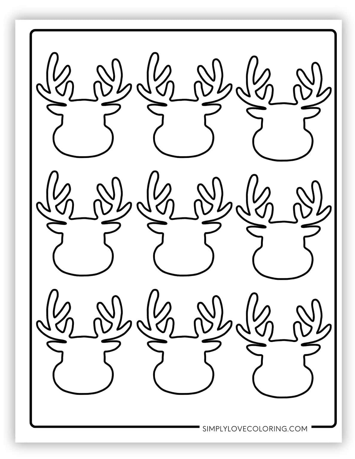 Reindeer Templates (Free PDF Printables) - Simply Love Coloring