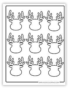 Reindeer Templates (Free PDF Printables) - Simply Love Coloring