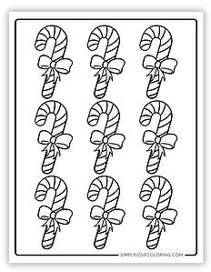 Candy Cane Templates (Free PDF Printables) - Simply Love Coloring