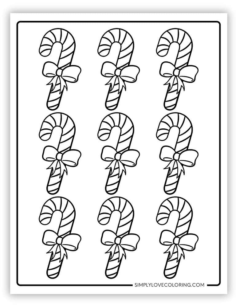 Candy Cane Templates (Free PDF Printables) - Simply Love Coloring
