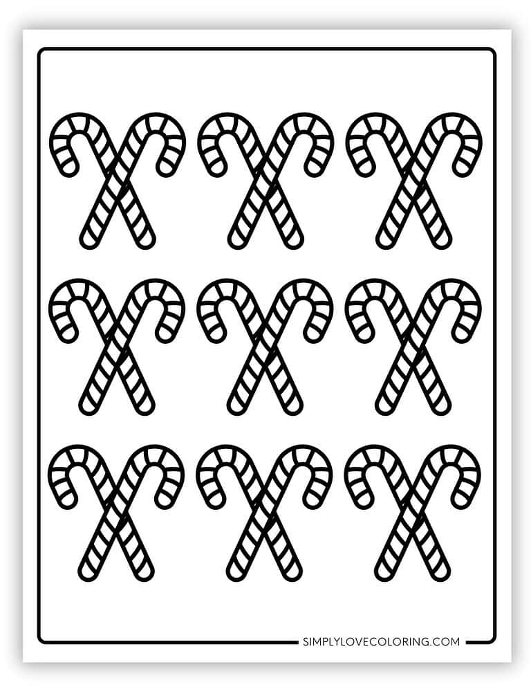 Candy Cane Templates (Free PDF Printables) - Simply Love Coloring