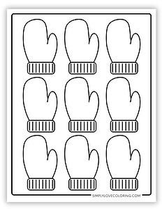 Mitten Templates (Free PDF Printables) - Simply Love Coloring