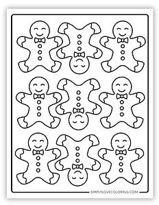 Gingerbread Man Templates (Free PDF Printables) - Simply Love Coloring
