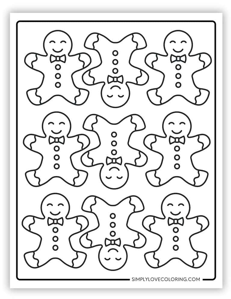 Gingerbread Man Templates (Free PDF Printables) - Simply Love Coloring