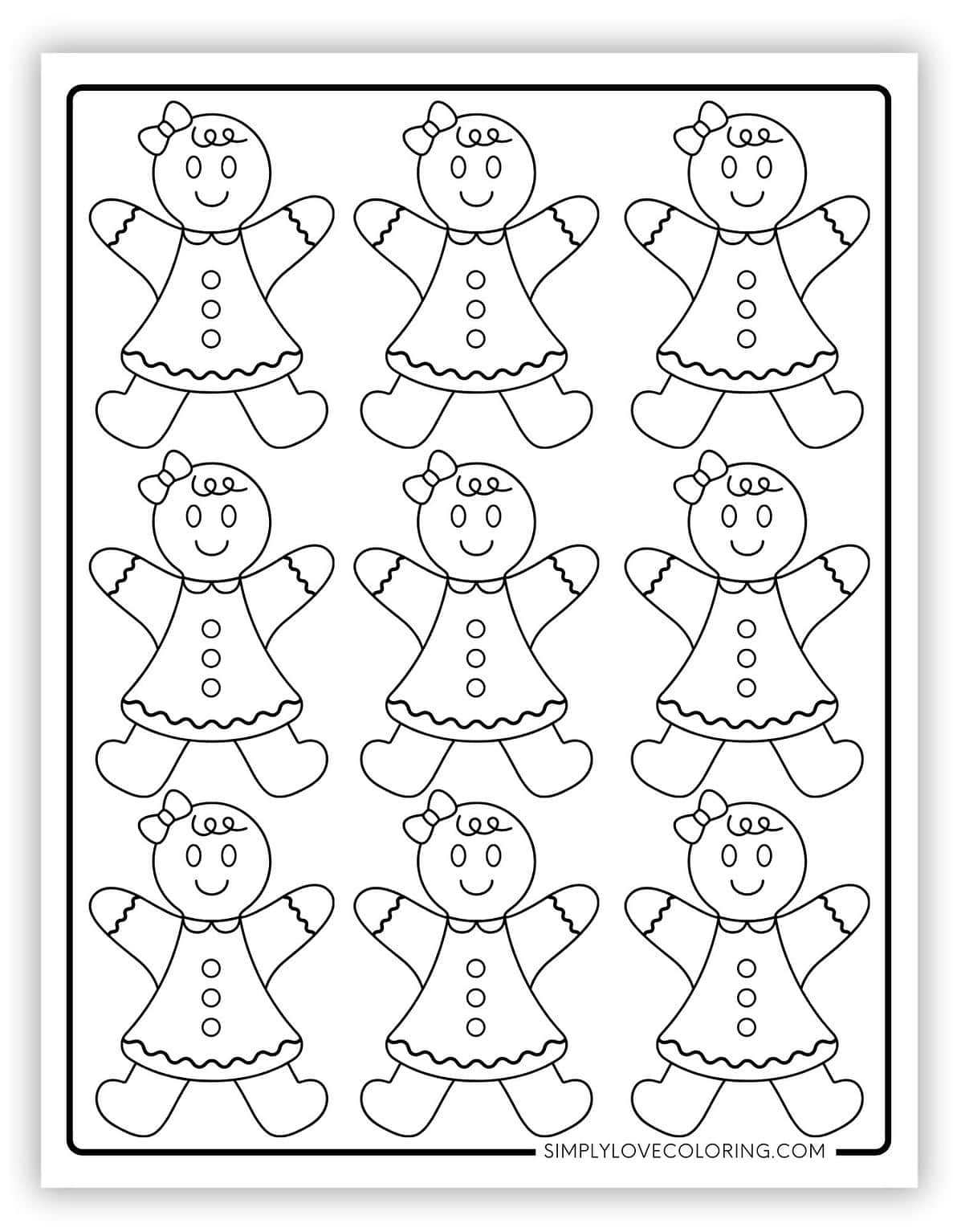 Gingerbread Man Templates (Free PDF Printables) - Simply Love Coloring