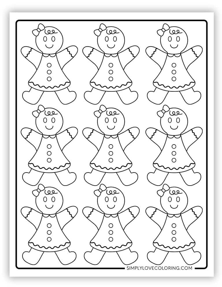 Gingerbread Man Templates (Free PDF Printables) - Simply Love Coloring