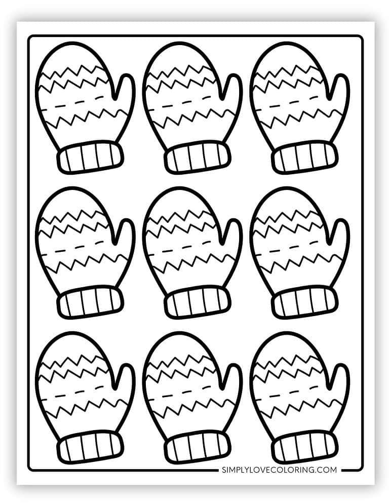 Mitten Templates (Free PDF Printables) - Simply Love Coloring
