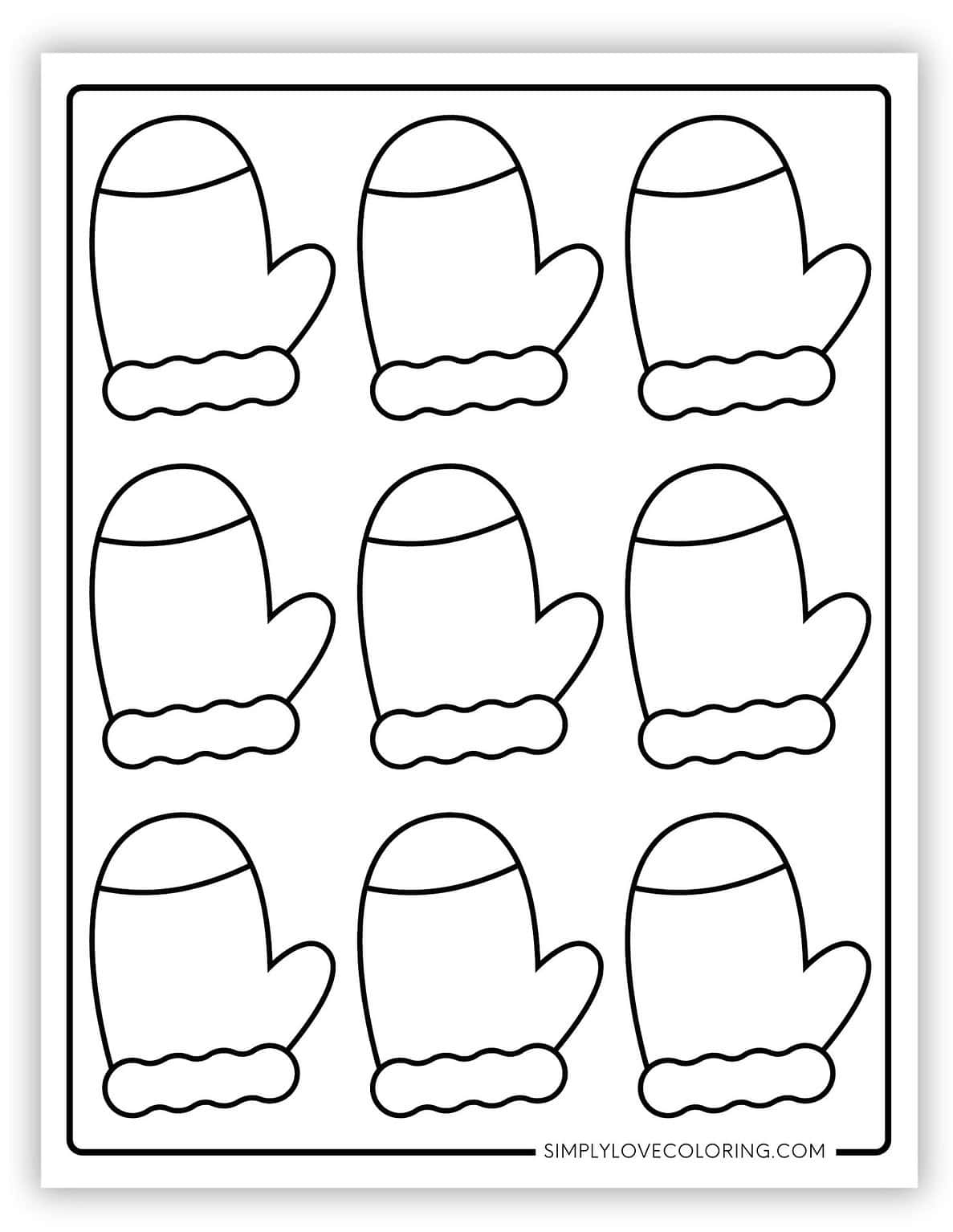 Mitten Templates (Free PDF Printables) – Simply Love Coloring