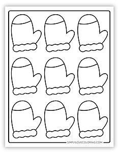 Mitten Templates (Free PDF Printables) – Simply Love Coloring