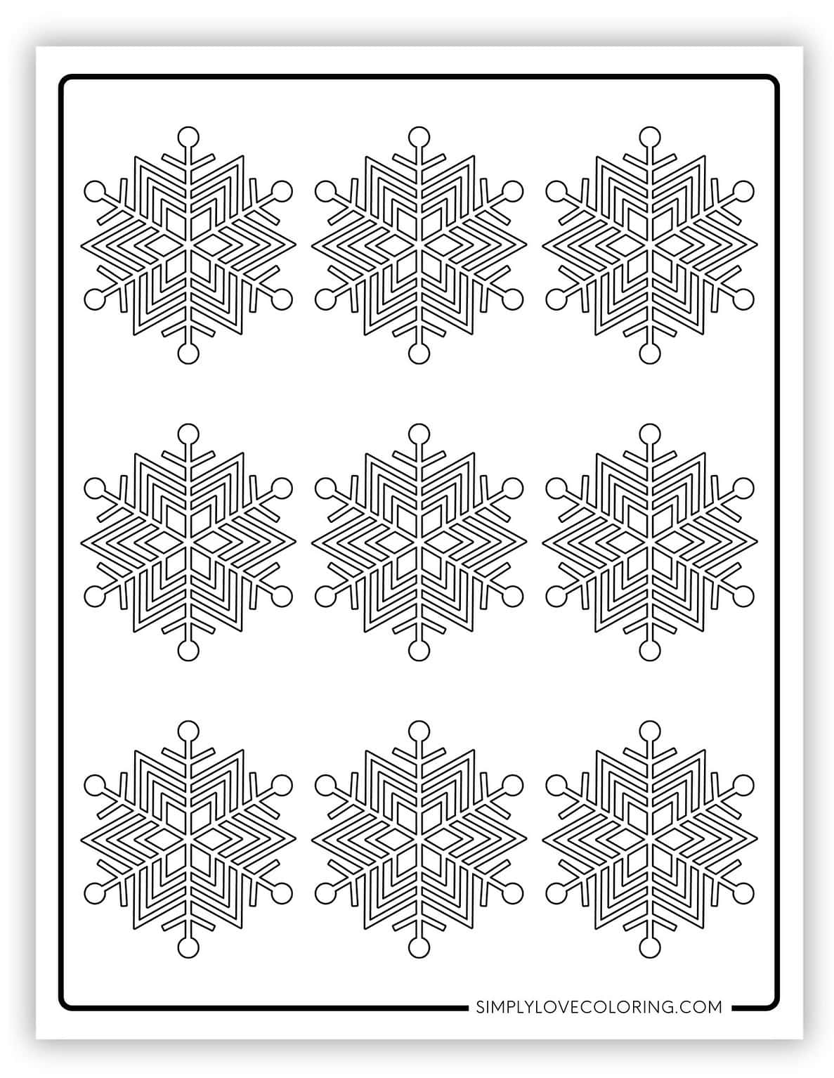 Snowflake Templates (Free PDF Printables) - Simply Love Coloring