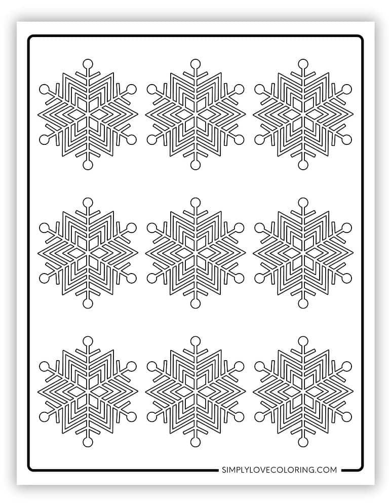 Snowflake Templates (Free PDF Printables) - Simply Love Coloring