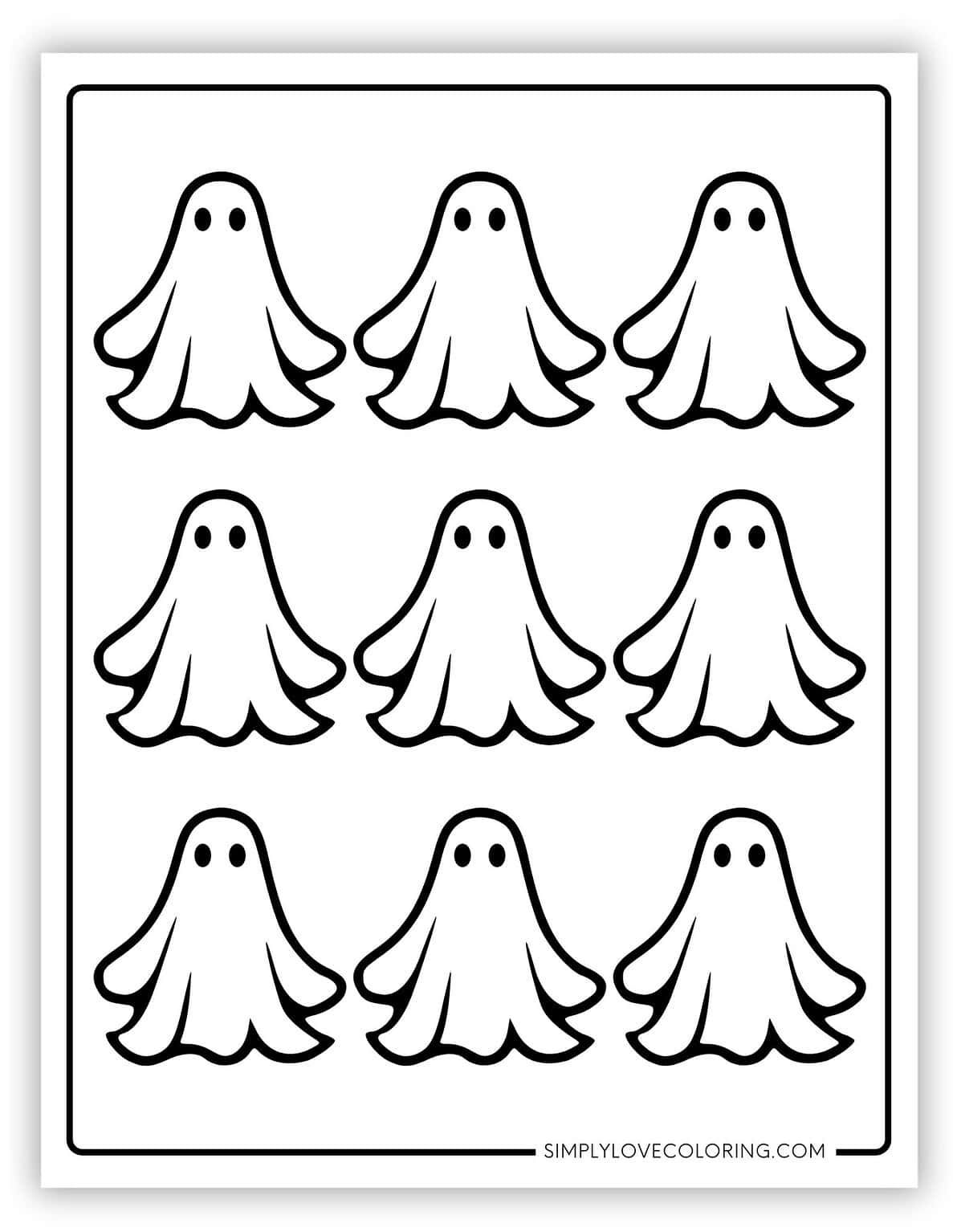 Ghost Templates (Free PDF Printables) - Simply Love Coloring