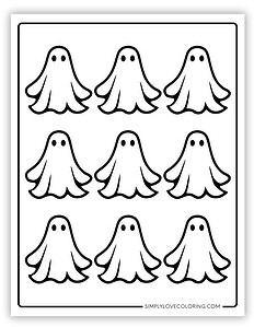 Ghost Templates (Free PDF Printables) - Simply Love Coloring