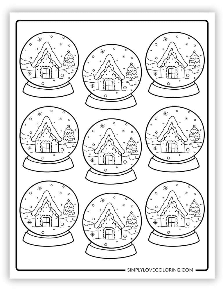 Snow Globe Templates (Free PDF Printables) - Simply Love Coloring