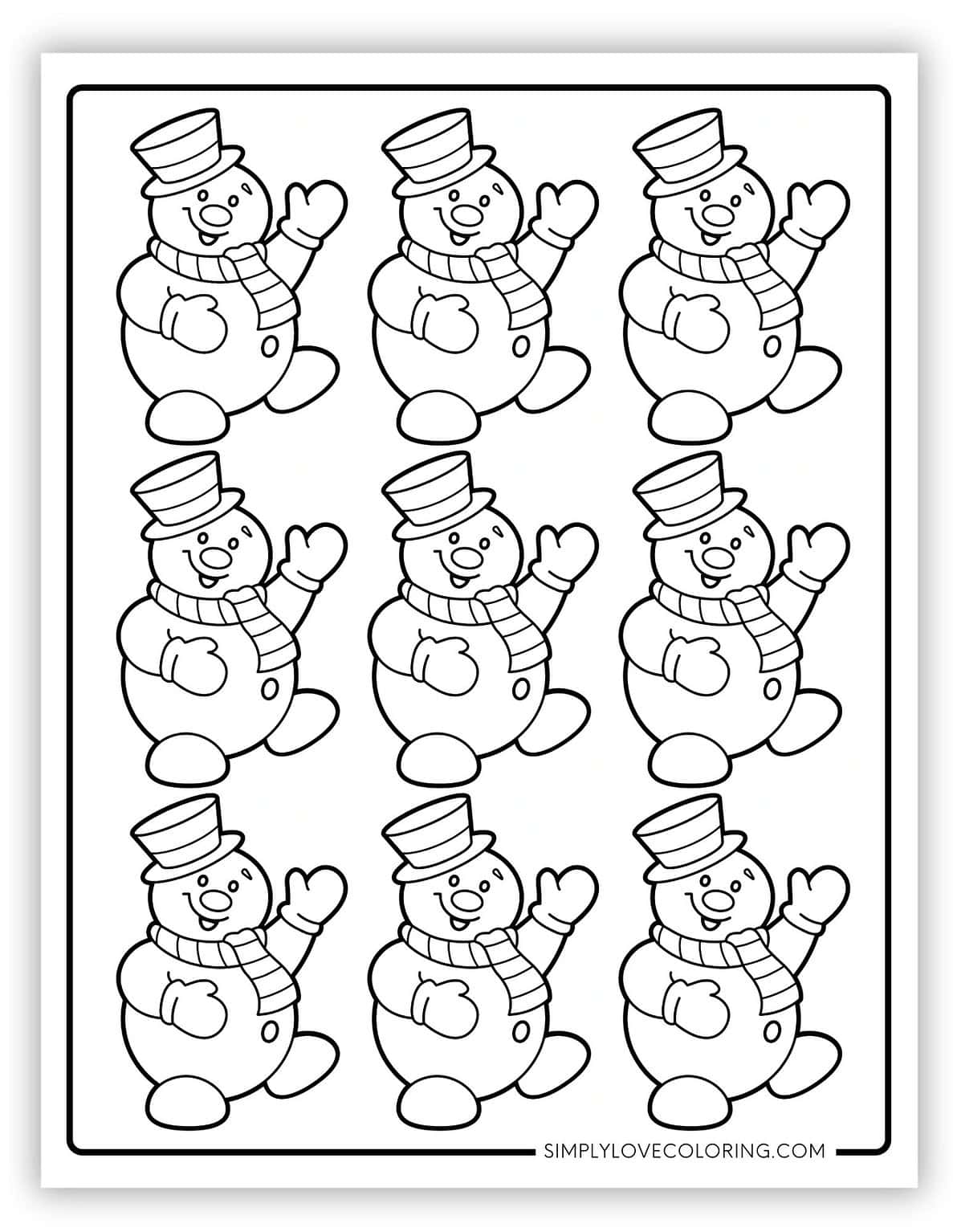 Snowman Templates (Free PDF Printables) - Simply Love Coloring